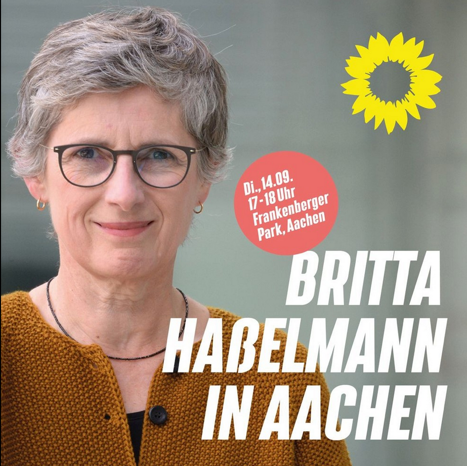 Die Grünen - Stadt Aachen: Britta Haßelmann in Aachen 14/09/21